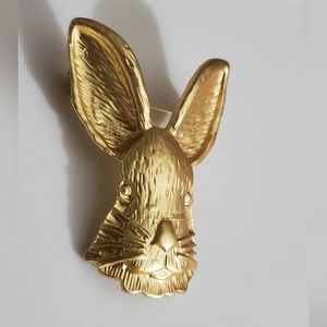 Jewelry | Bunny Rabbit Brooch Pin Matte Gold Vintage Style Victorian ...